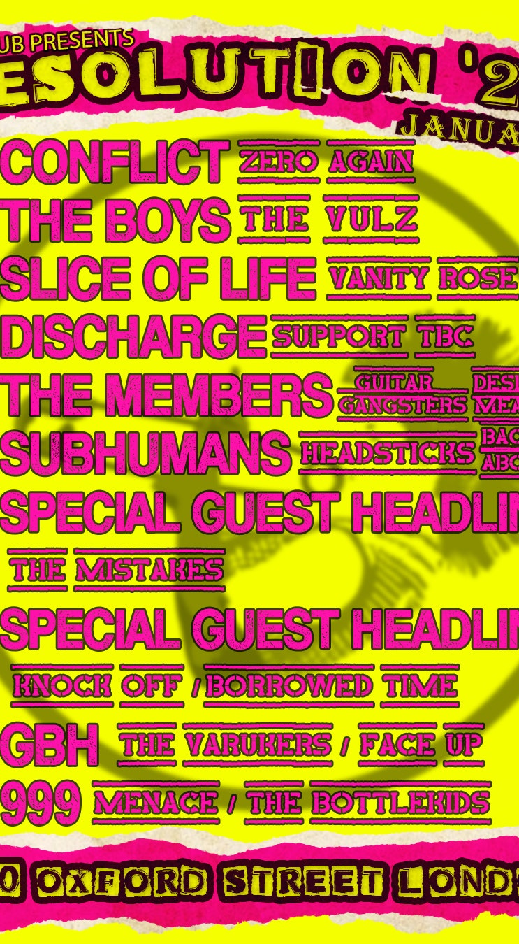 Resolution '23: 999 Tickets | £11.20 | 15 Jan @ 100 Club, London | DICE resolution-23-999-tickets-11-20-15-jan-100-club-london-dice