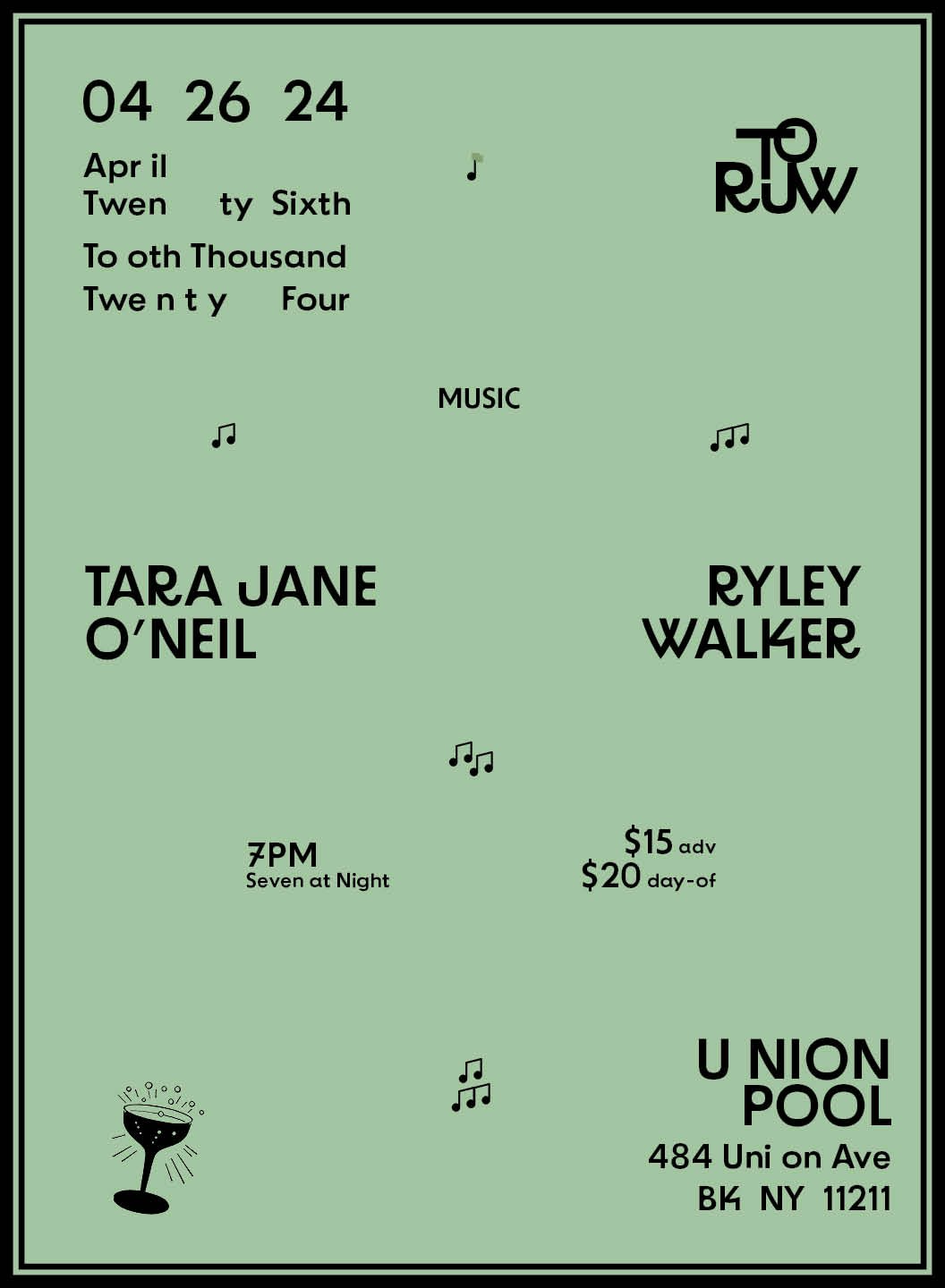 Tara Jane O'Neil • Ryley Walker Bilhetes | $ 18,54 | 24 de abr. @ Union ...
