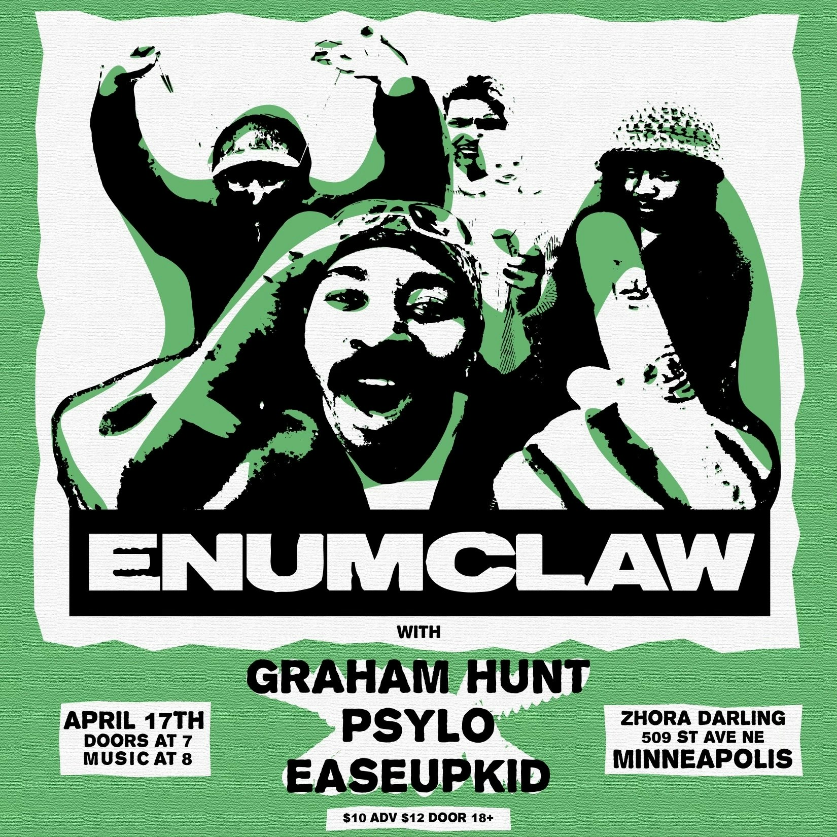 Enumclaw & Graham Hunt Tickets | 12,70 $ | 17. Apr. @ Zhora Darling ...