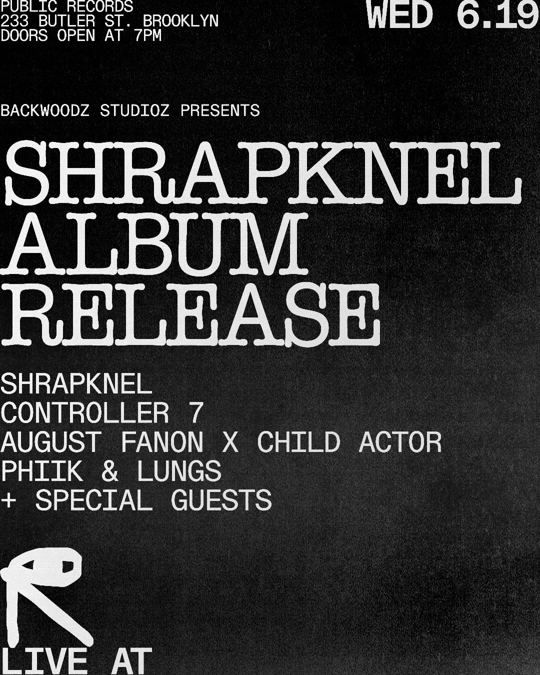Backwoodz Studioz Presents ShrapKnel Album Release with ShrapKnel ...