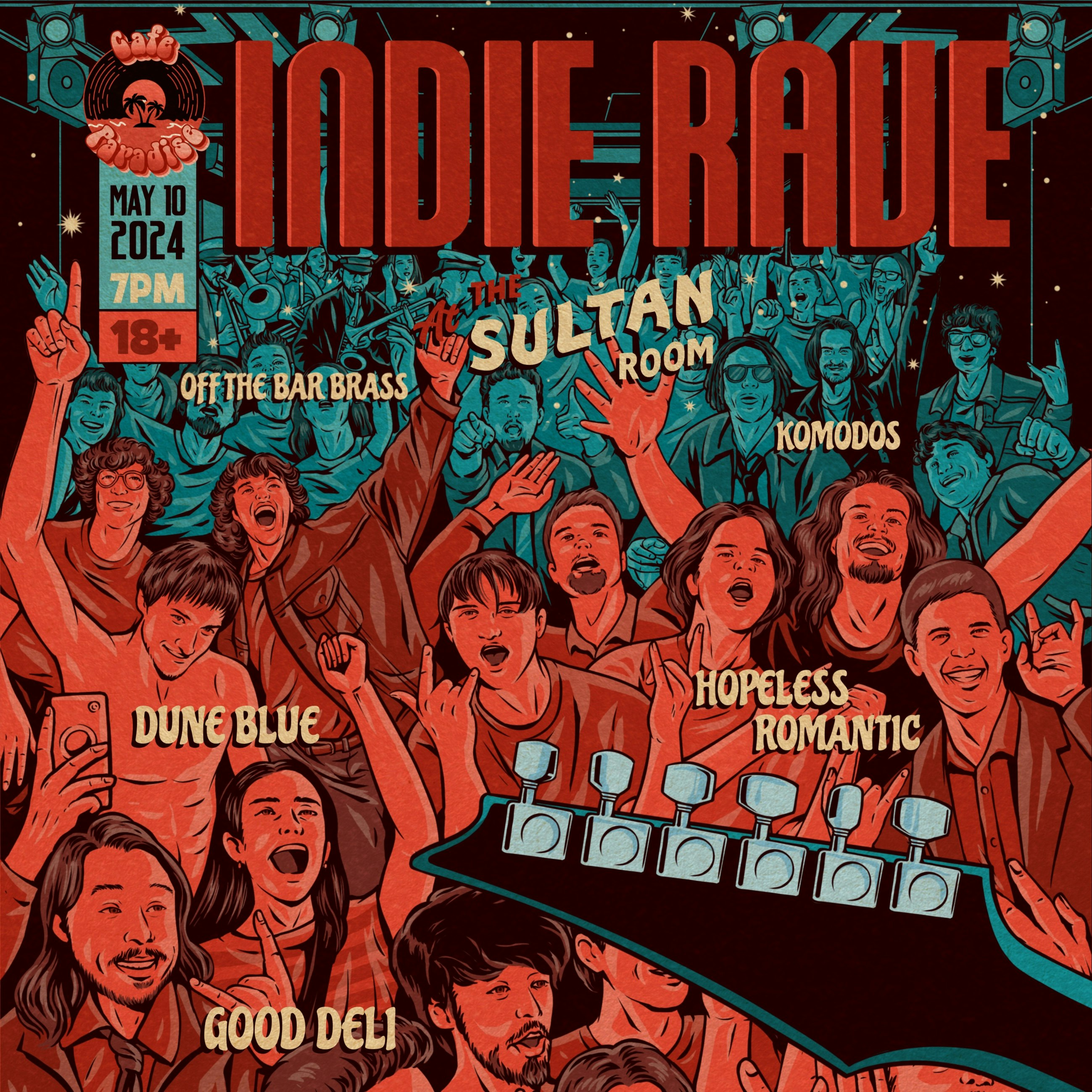 Indie Rave - Dune Blue, Komodos, The Hopeless Romantics, Good Deli, Off ...