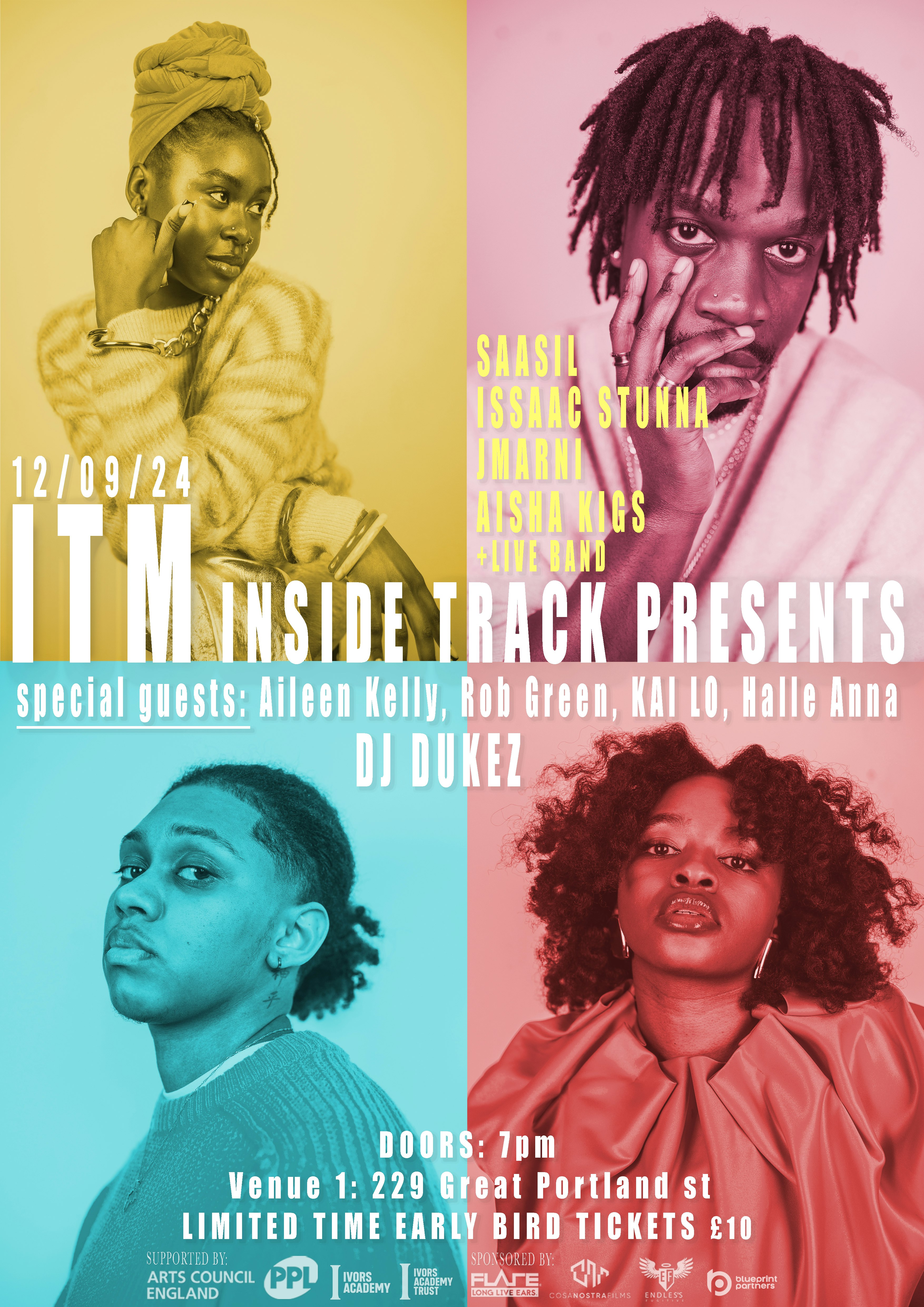 ITM presents Inside Track Showcase Tickets | 11,54 £ | 12. Sept. @ 229 ...