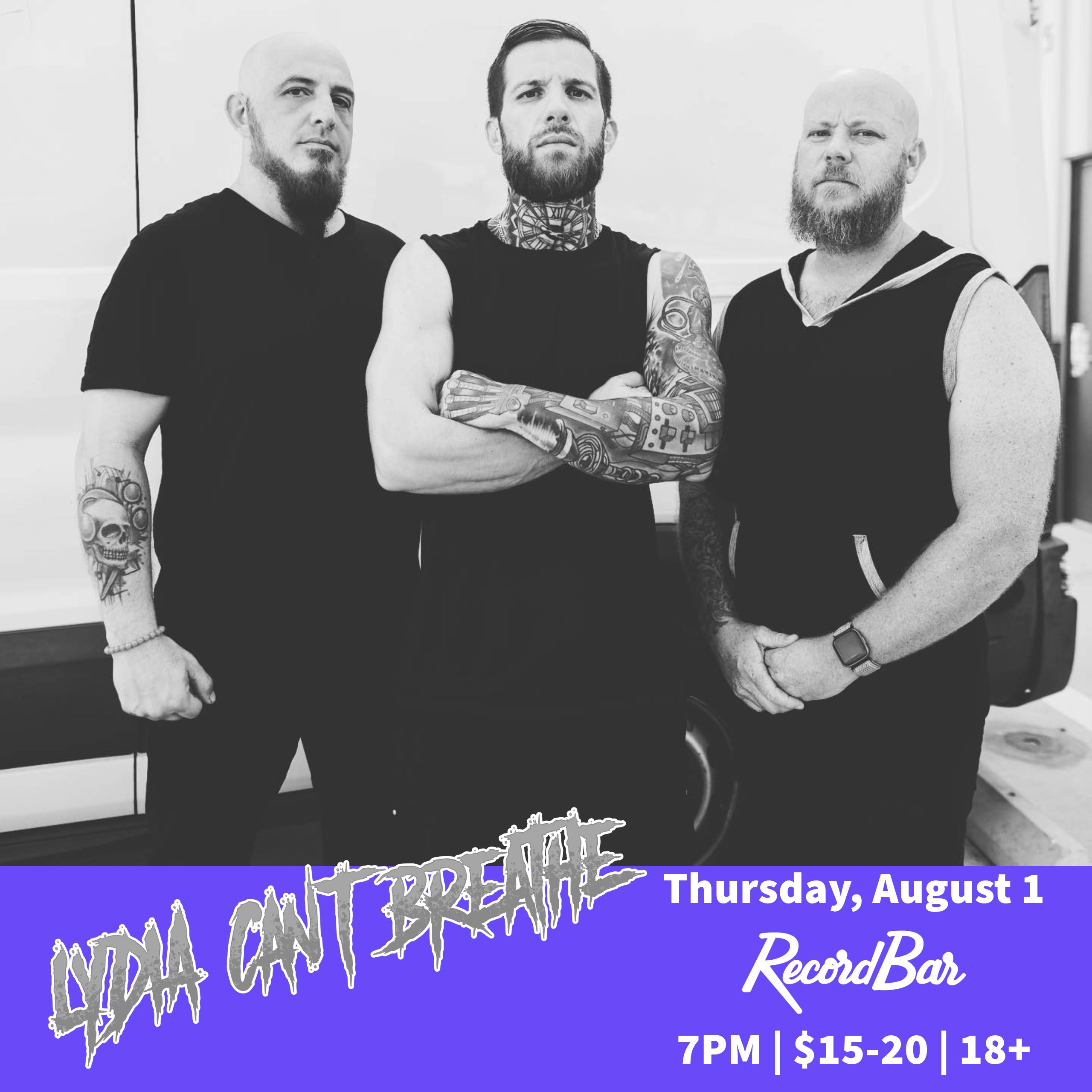 Lydia Can't Breathe Tickets | US$19.83 | Aug 1 @ recordBar, Kansas City ...