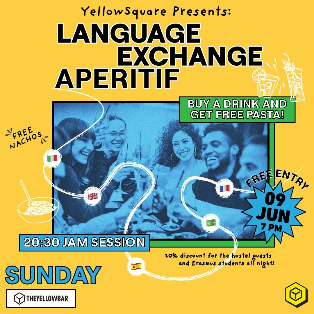 Language Exchange Aperitif + Jam Session Bilhetes | Gratuito | 9 de jun ...