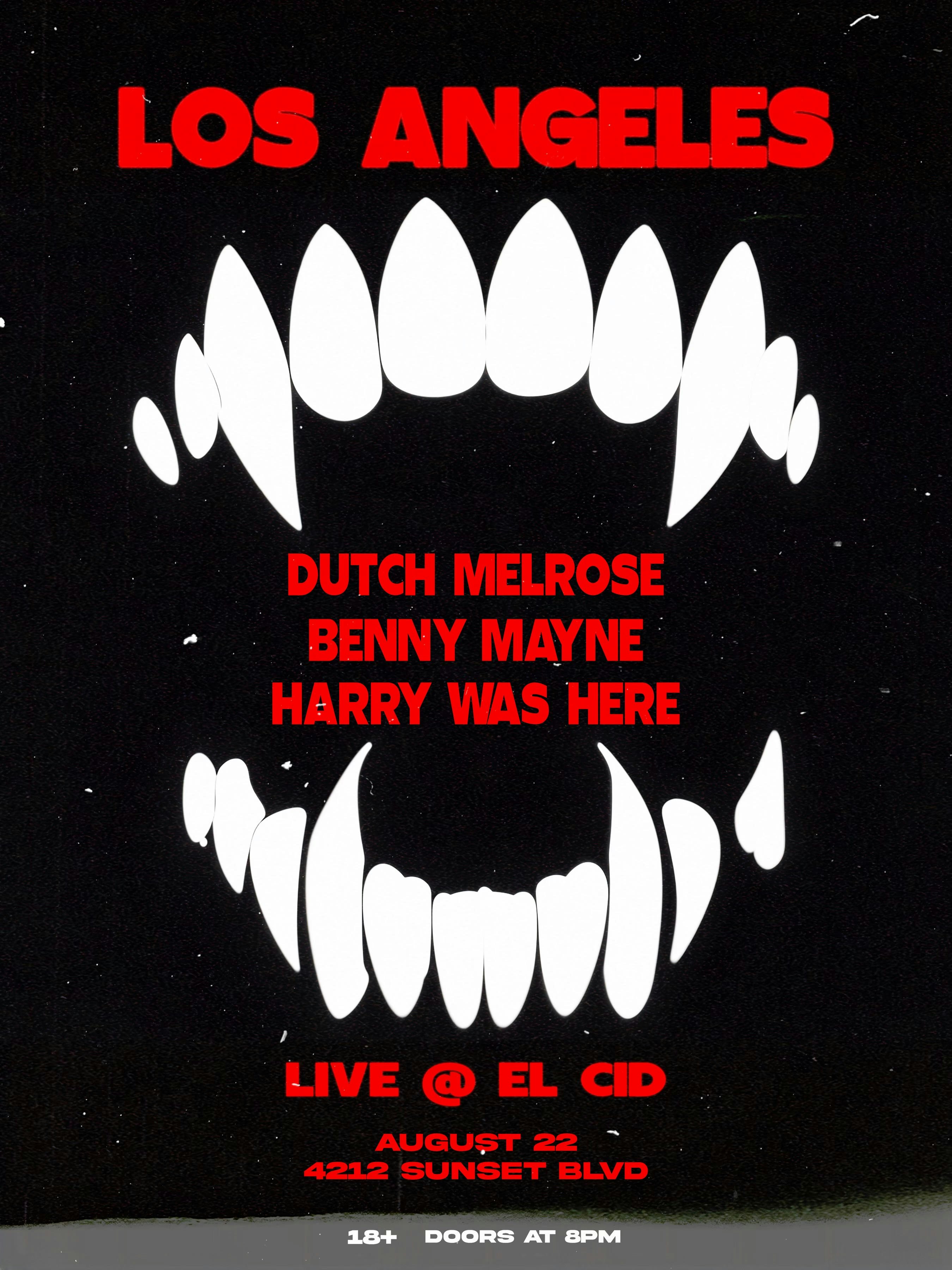 Dutch Melrose, Benny Mayne, HARRY WAS HERE Entradas | Desde 18,54 ...