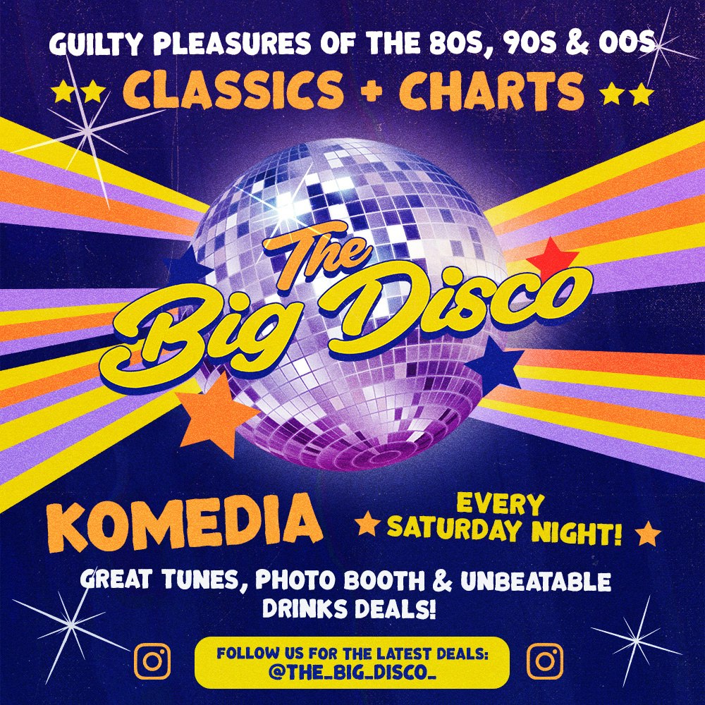 The Big Disco Tickets | Ab 7,50 £ | 3. Aug. @ Komedia Bath, Bath | DICE