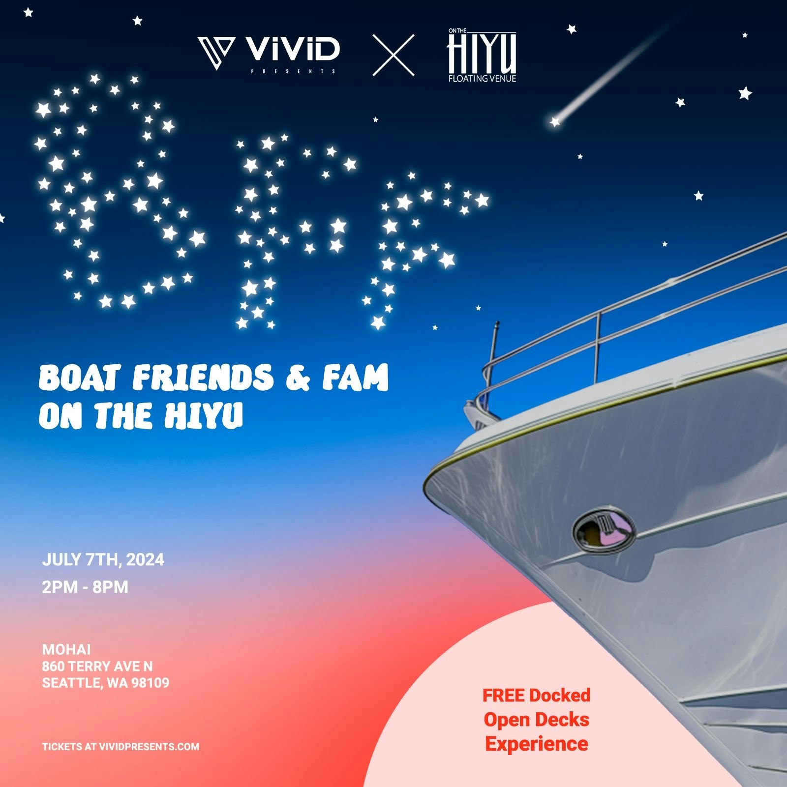 ViViD Presents BFF Open Decks (Boat Friends & Fam) Bilhetes | Gratuito ...