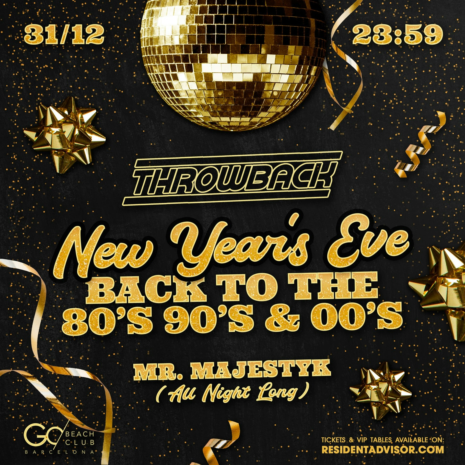 Throwback - New Year's Eve 2024 - 80's 90's & 00's Biglietti | Da 33 ...