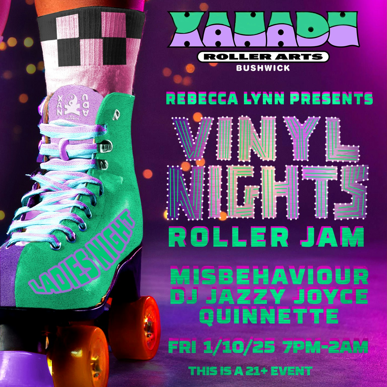 Ladies Night - Vinyl Nights Roller Jam with Misbehaviour, DJ Jazzy ...