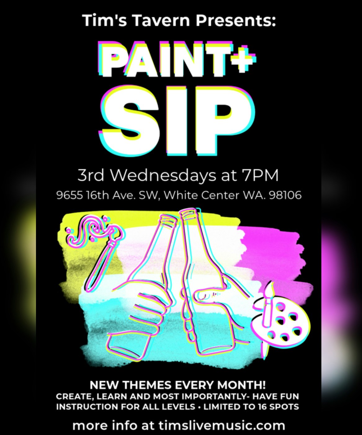 Paint & Sip: theme TBA! Tickets | US$28.33 | Feb 19 @ Tim's Tavern ...