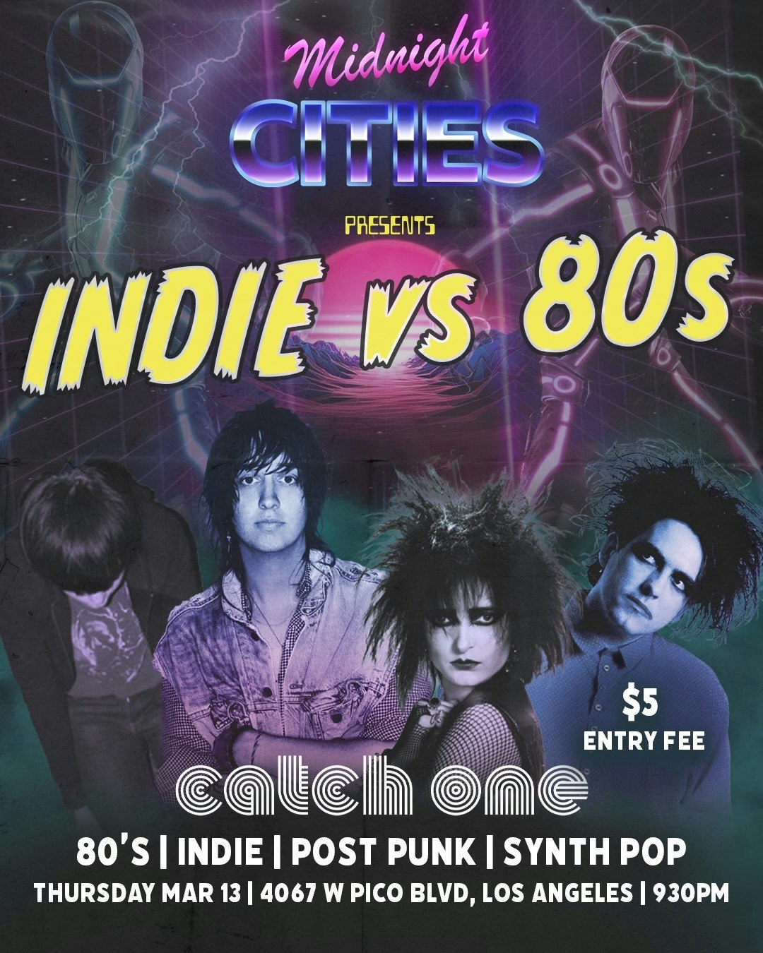 Indie vs. 80s Entradas | 7,47 $ | 13 mar @ Catch One, Los Angeles | DICE