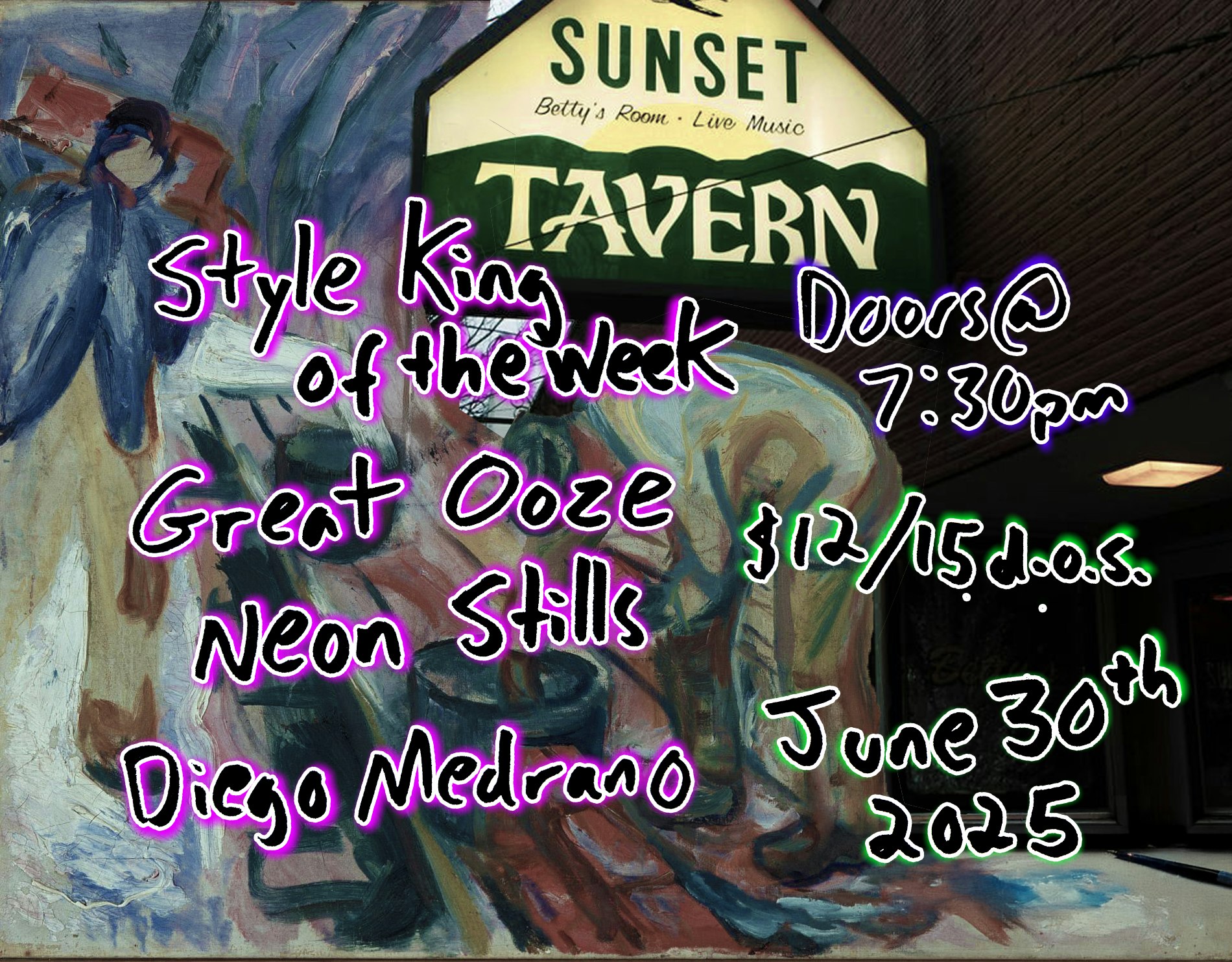 Style King of the Week, Great Ooze, Neon Stills, Diego Medrano Tickets ...