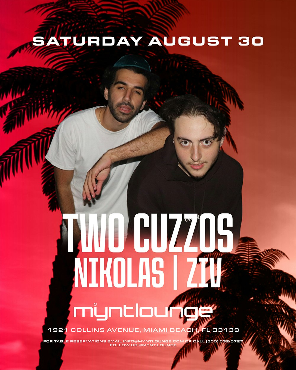 Two Cuzzos at Mynt on August 30 Bilhetes | A partir de $ 30,31 | 30 de ...