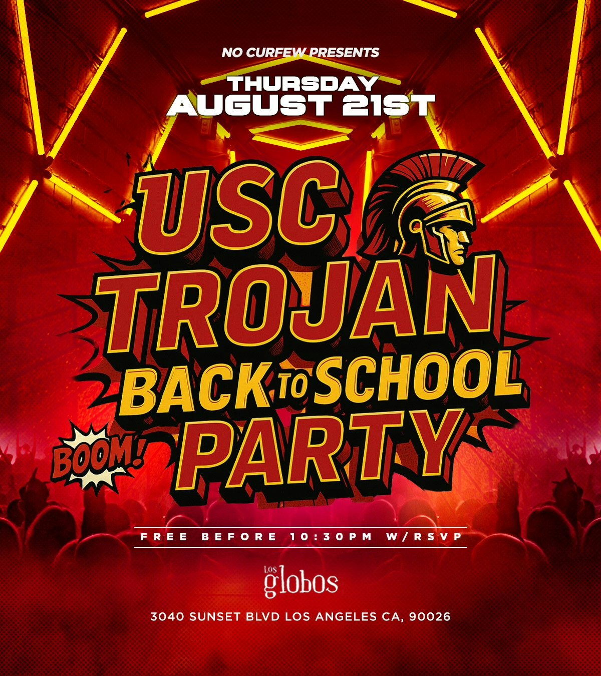 USC FREE RSVP Trojan Back to School Party Tickets | Free | 21 Aug @ Los ...