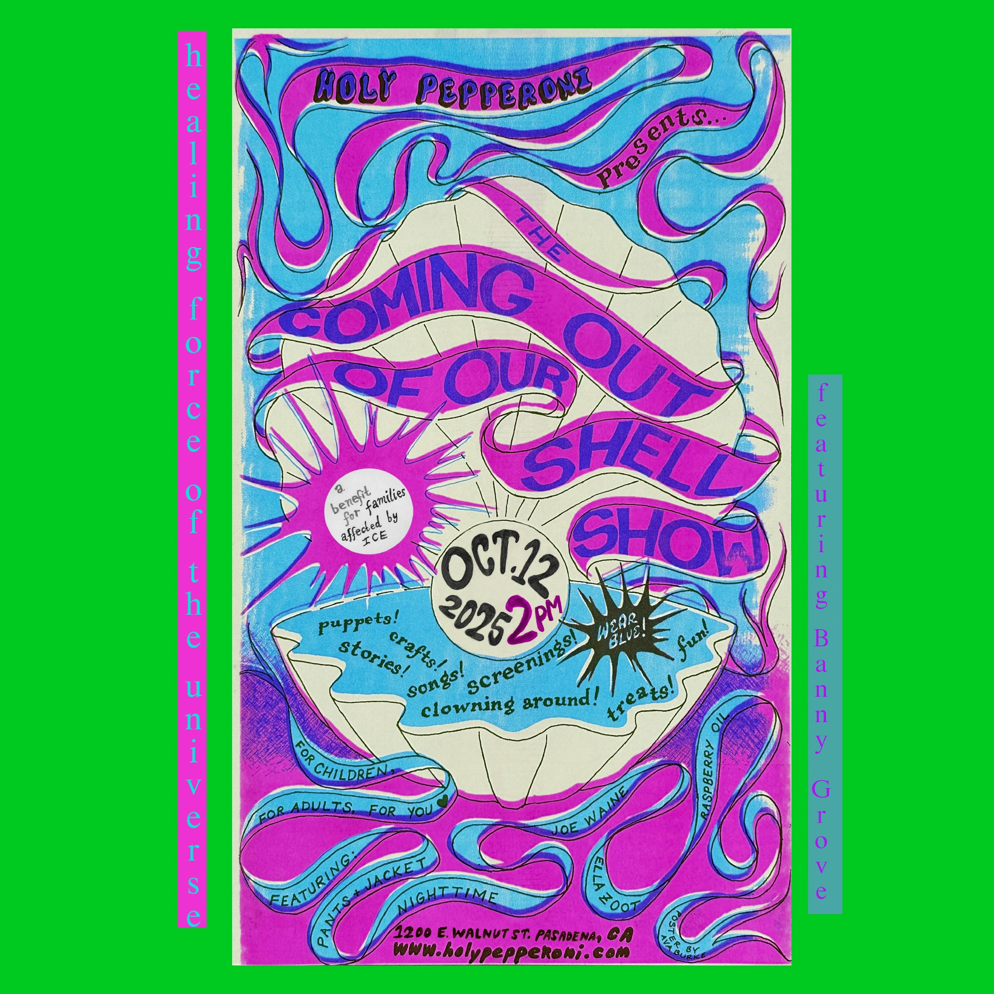 Holy Pepperoni: The Coming Out Of Our Shell Show Entradas | 17 $ | 12 ...