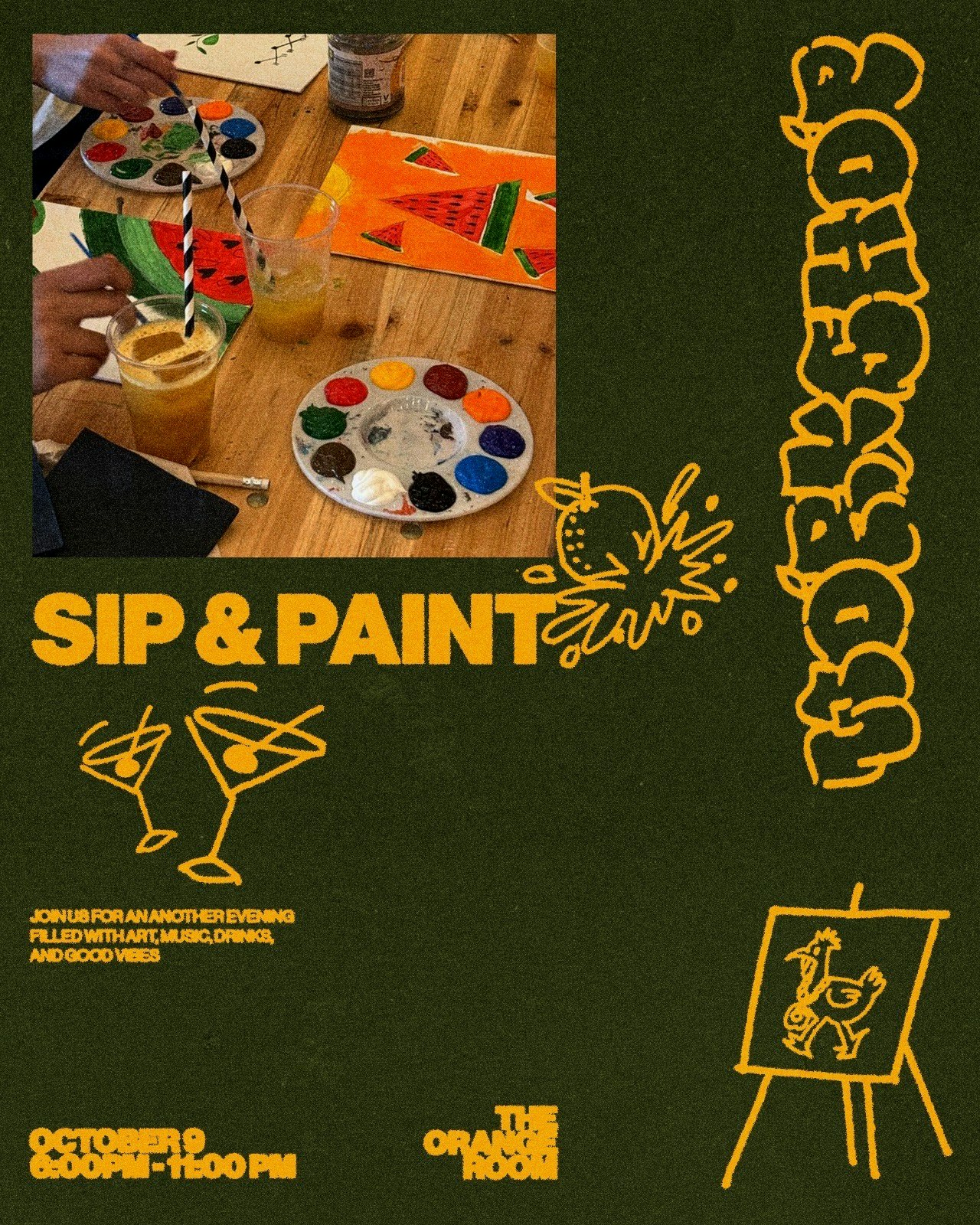 Sip N Paint Tickets | £10 | Mar 5 @ The Orange Room, London | DICE
