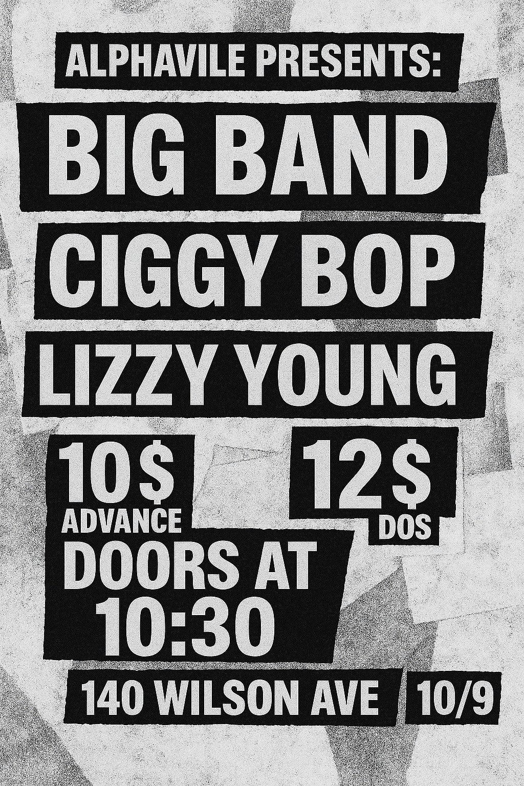 Big Band, Lizzy Young and Ciggy Bop Billets | 11,33 $ | 9 oct ...