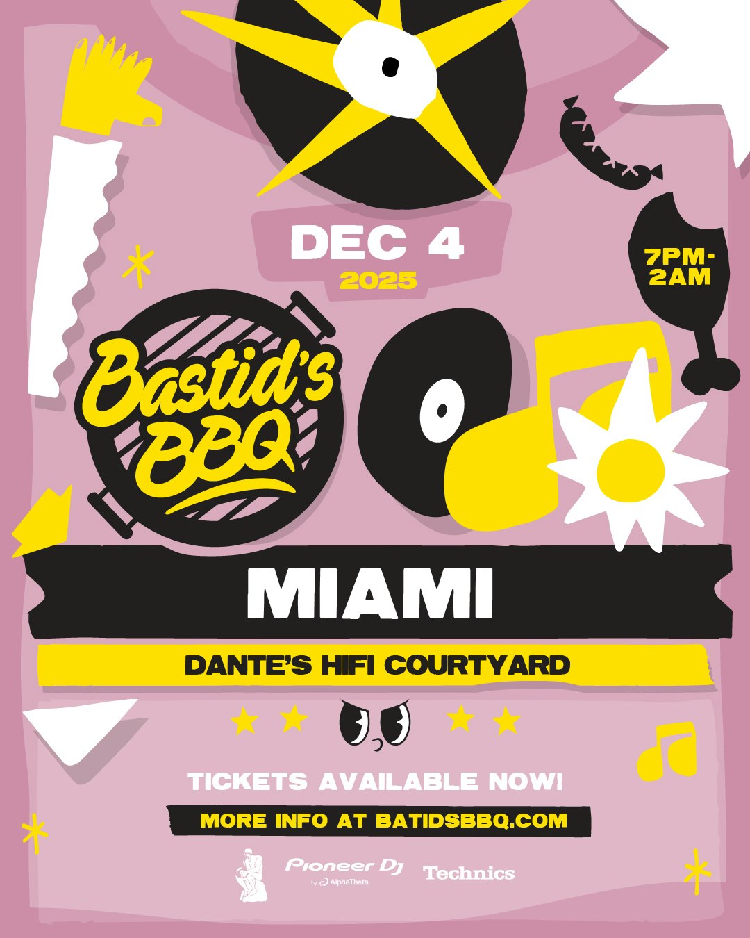 BASTID'S BBQ - MIAMI '25 Tickets | Free | 4 Dec @ Dante's HiFi, Miami ...