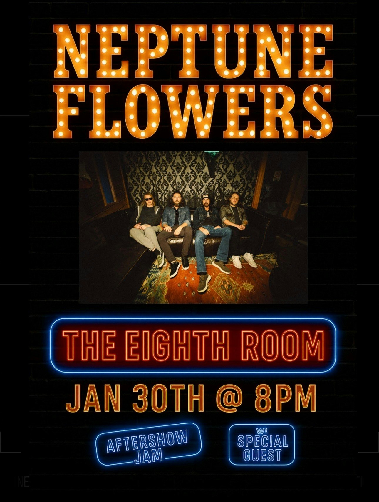 Neptune Flowers Tickets | $12.43 | 30 Jan @ The Eighth Room, Nashville ...
