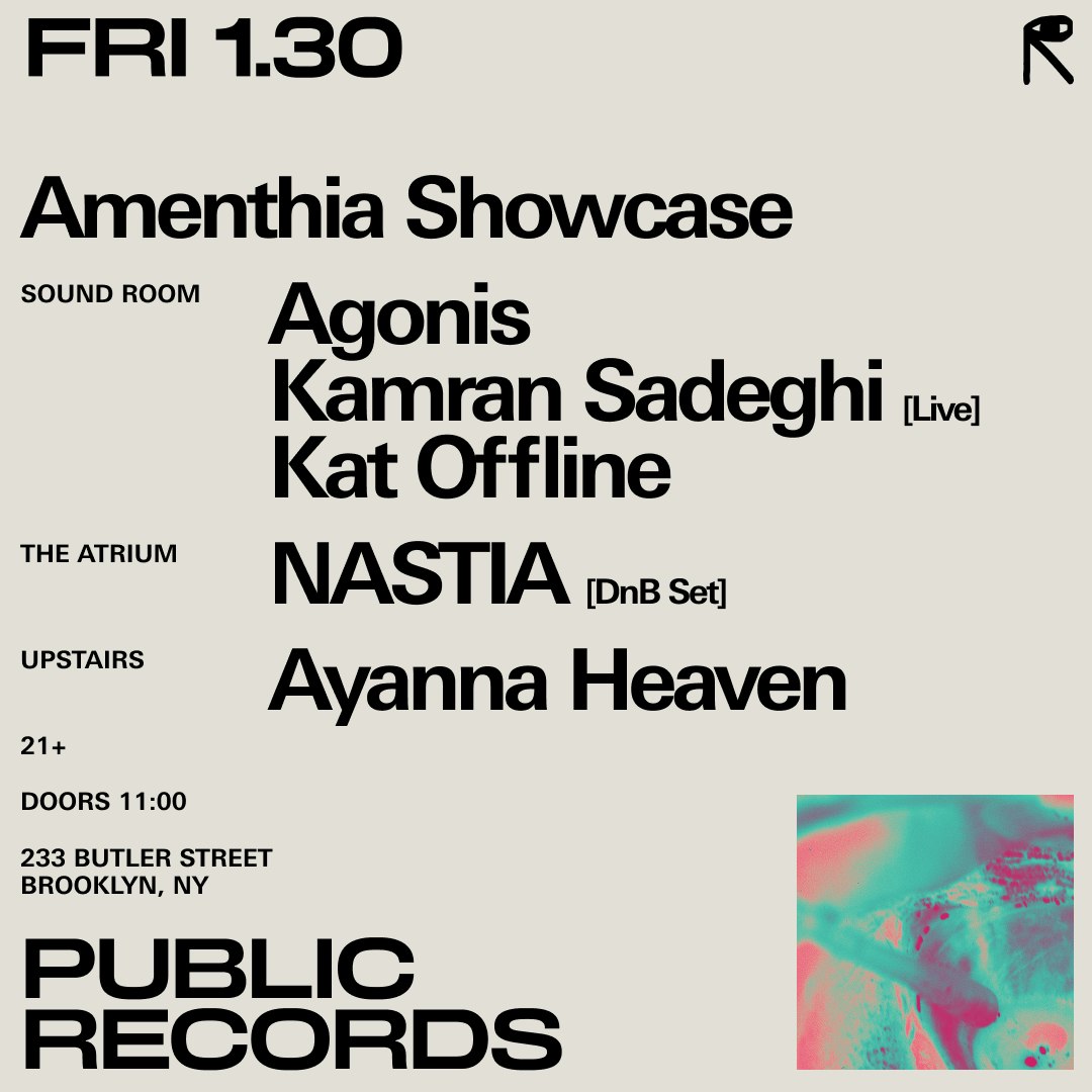 Amenthia Showcase: Agonis + Kamran Sadeghi [Live] + Kat Offline ...