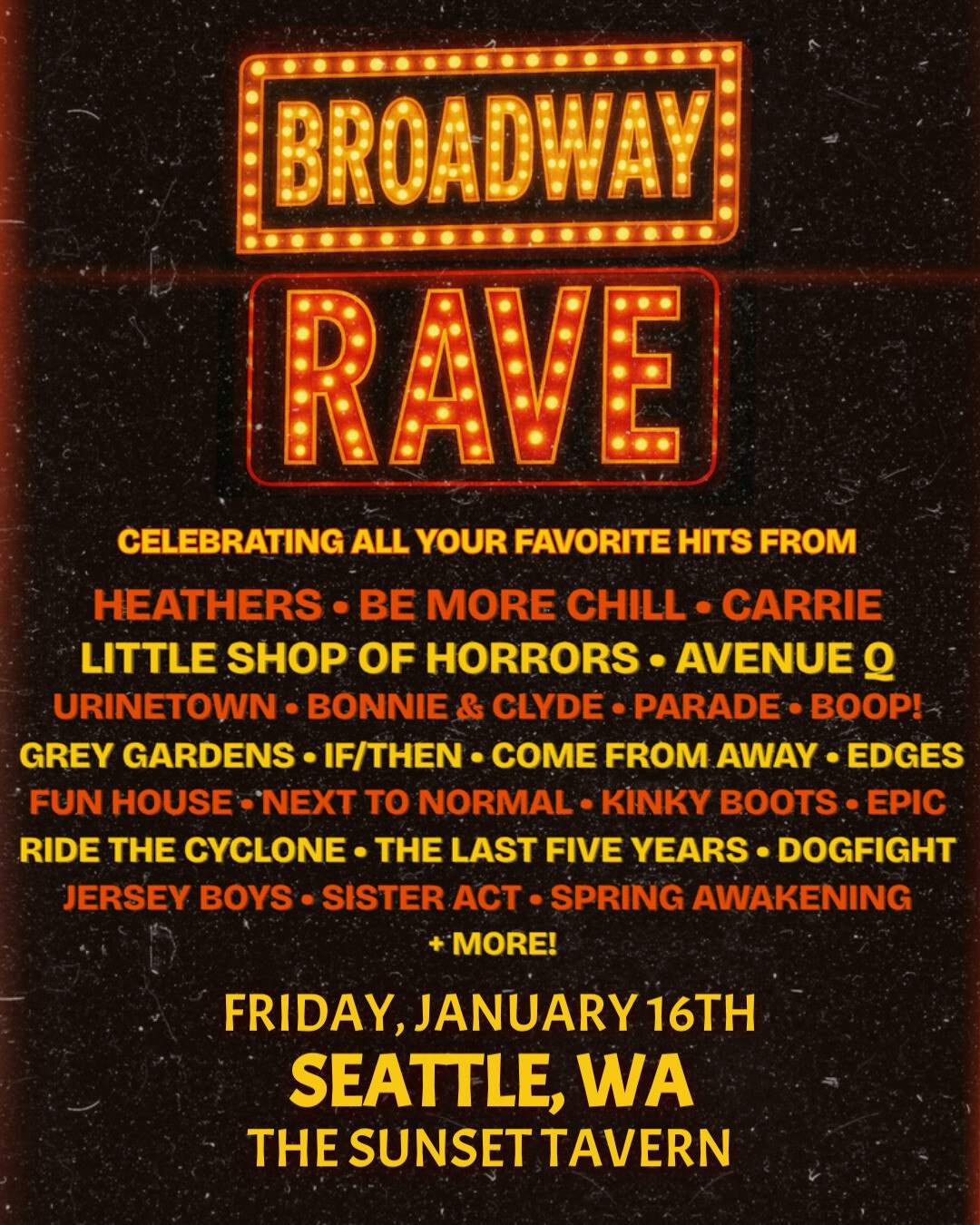 The Crocodile and Burwood Media Present: Broadway Rave Tickets | US$27. ...
