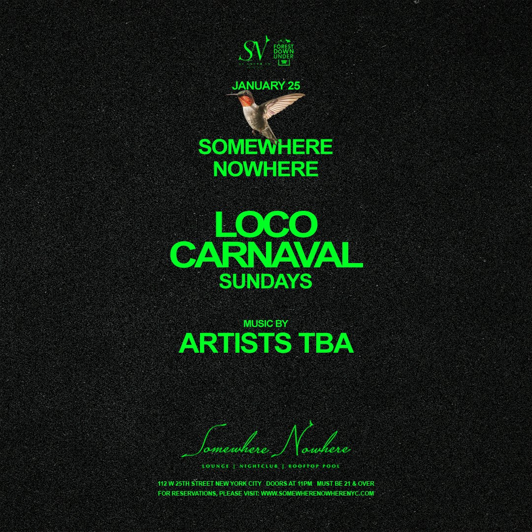 Loco Carnaval Sundays Tickets | From $36.28 | 25 Jan @ Somewhere ...