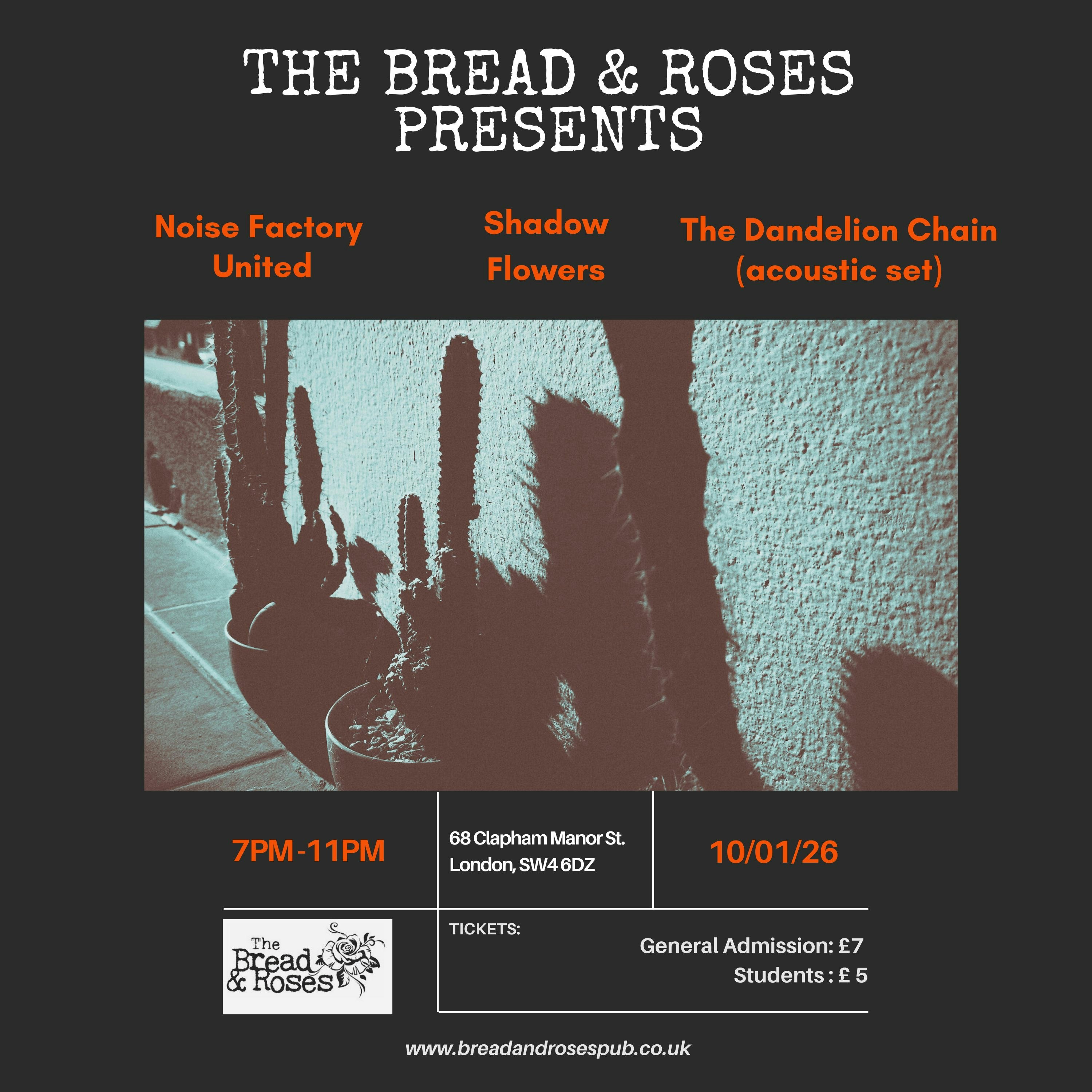 Noise Factory United + Supports Billets | À partir de 5 £ | 21 mars ...