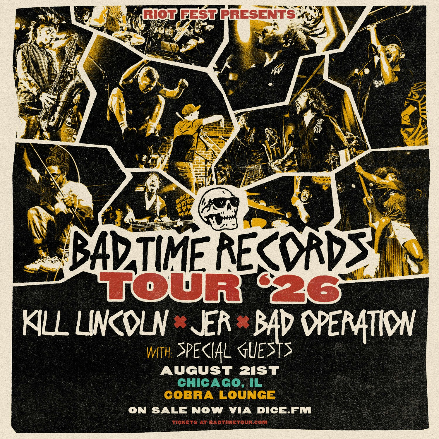 Bad Time Records Tour 2026: Kill Lincoln / Jer Bilhetes | $ 40 | 21 de ...