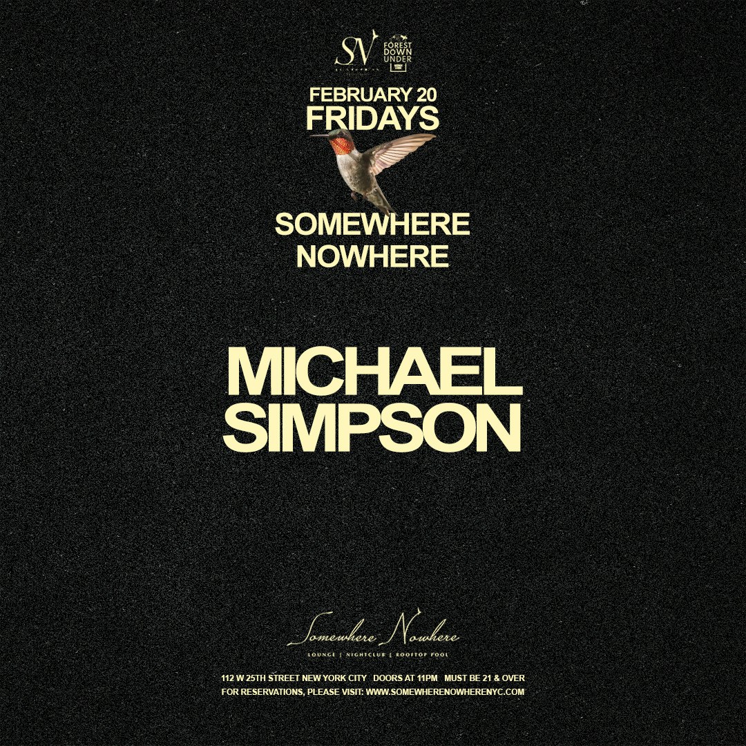 Michael Simpson Tickets | From $66.38 | 20 Feb @ Somewhere Nowhere NYC ...