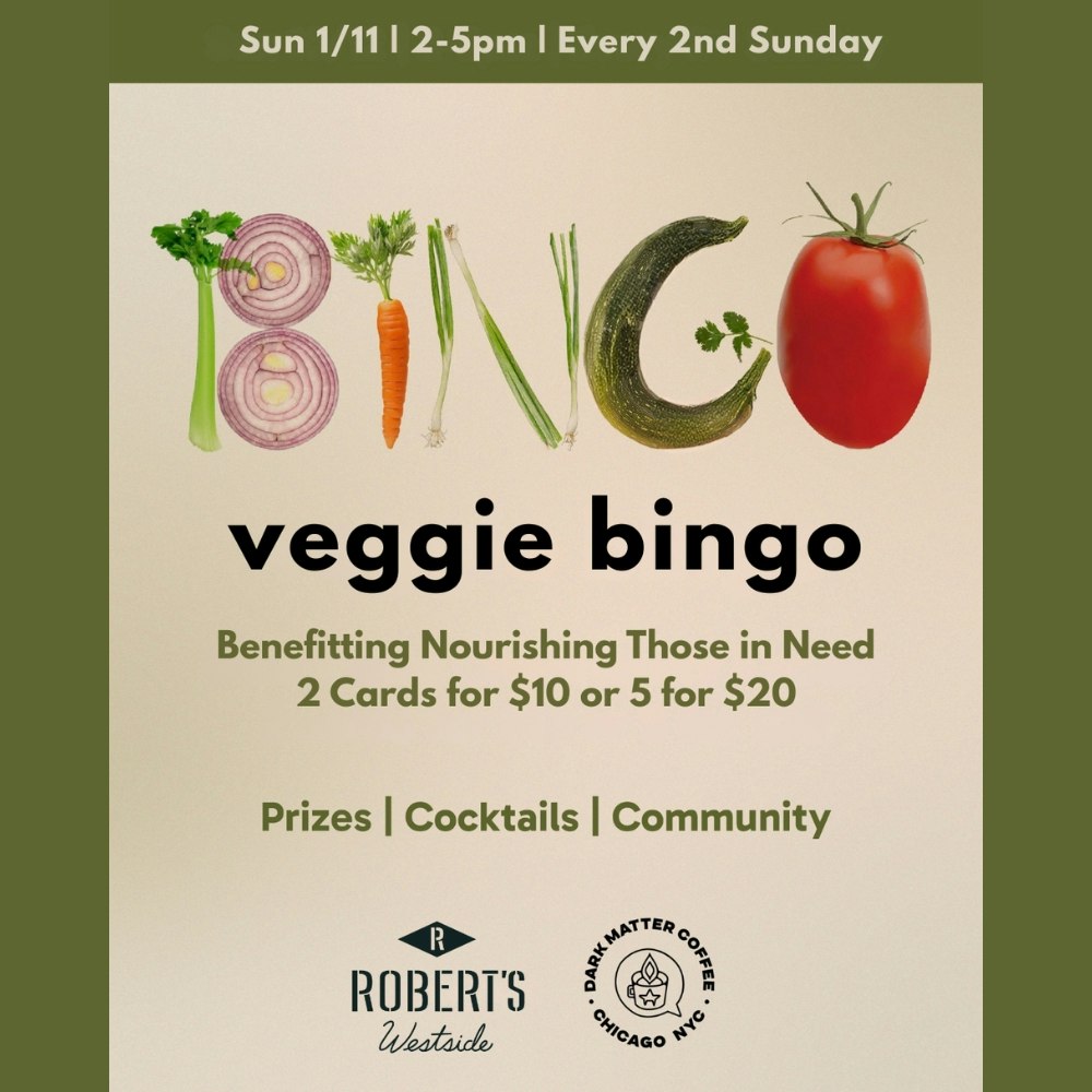 Veggie Bingo @ Robert's Westside | Nourishing Those In Need Biglietti ...