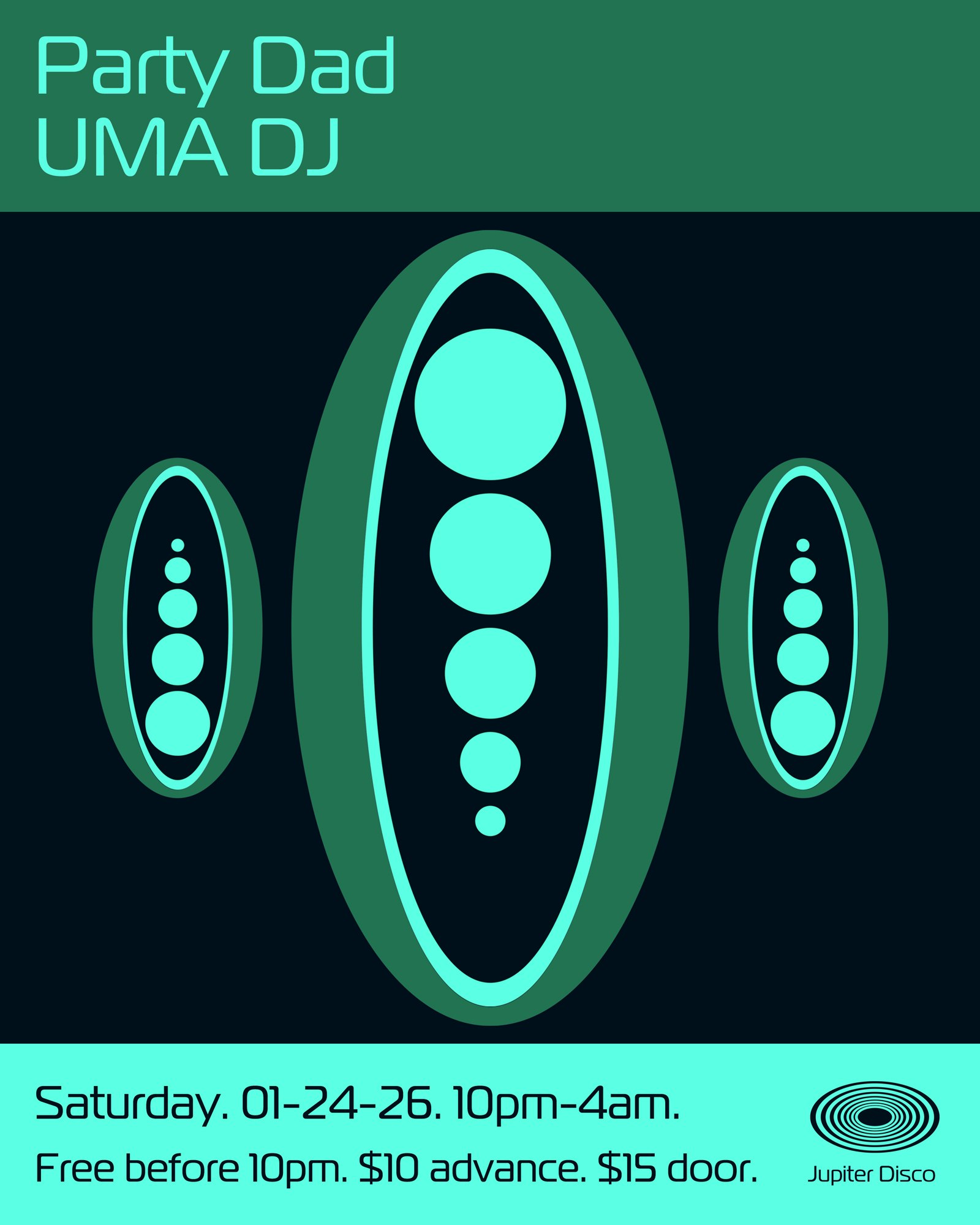 PartyDad + Uma DJ Billets | 11,33 $ | 24 janv. @ Jupiter Disco, New ...
