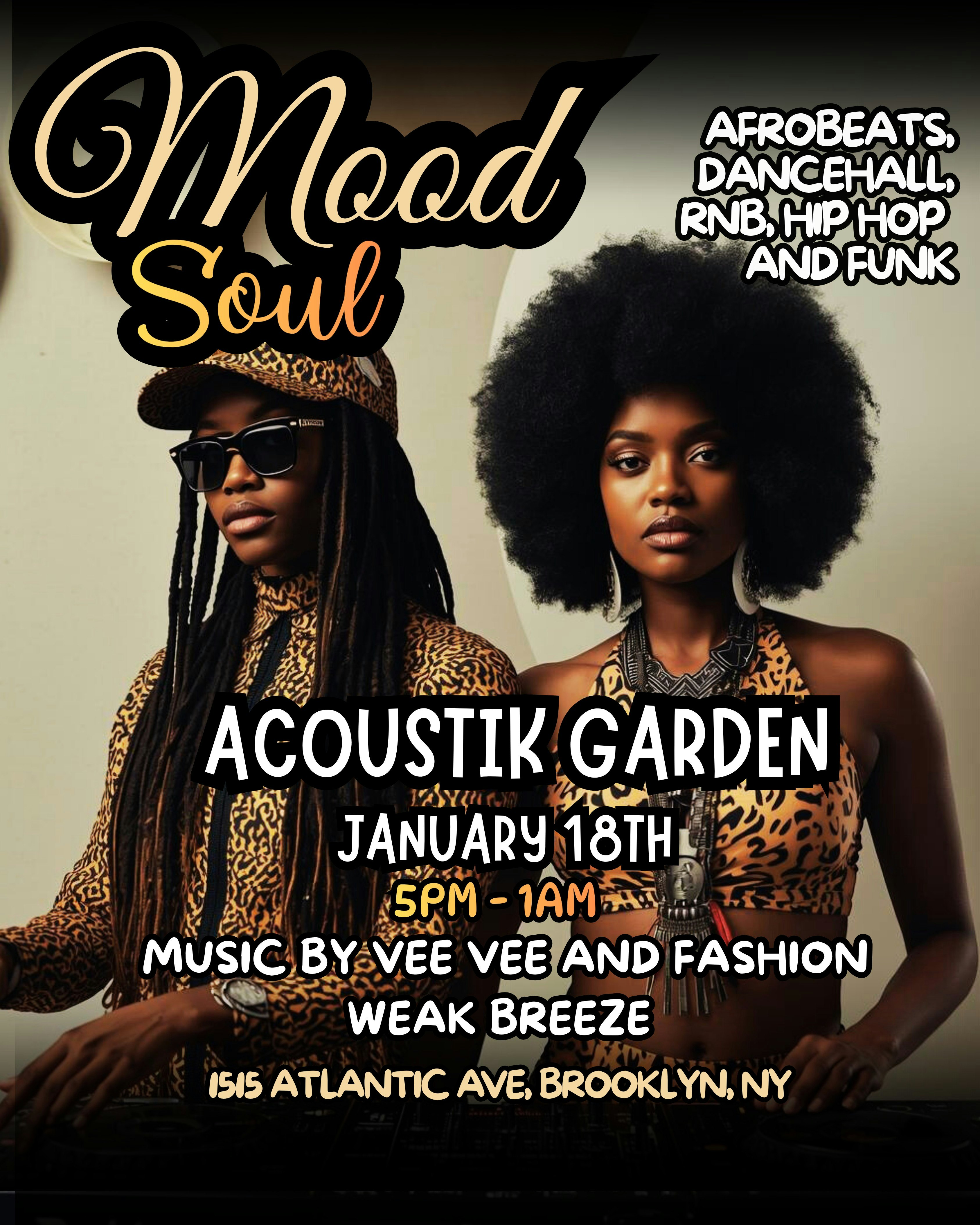MOOD SOUL AT ACOUSTIK GARDEN! Tickets | From $24.93 | 18 Jan @ Acoustik ...