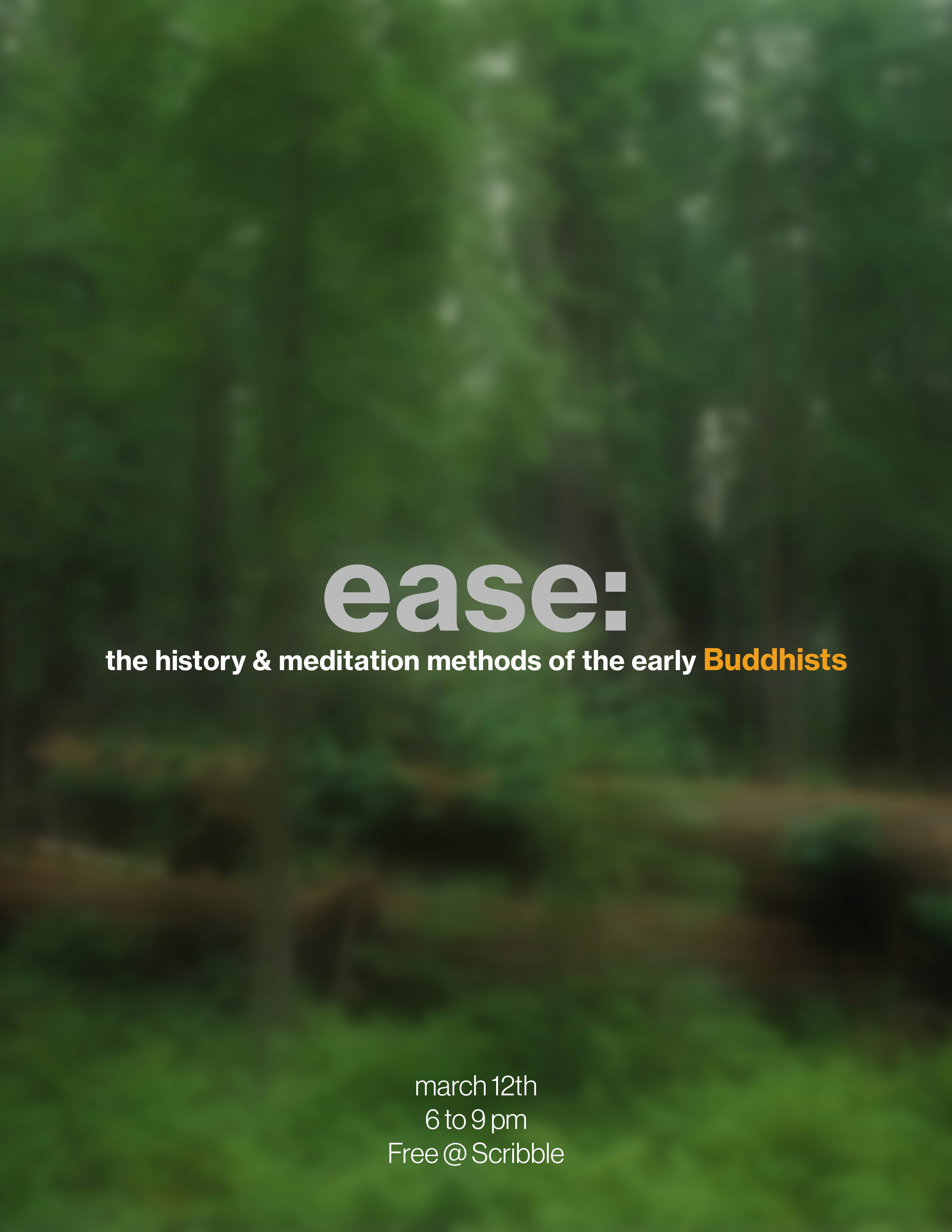 ease: the history and meditation methods of the early Buddhists Tickets ...