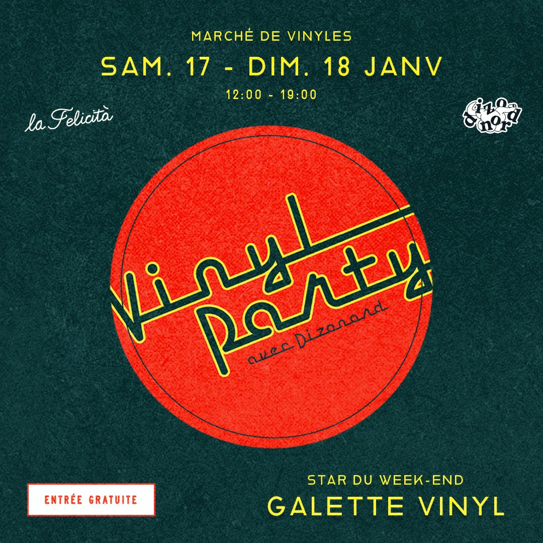 Vinyl Party Tickets | From Free | 17 Jan @ La Felicità, Paris | DICE