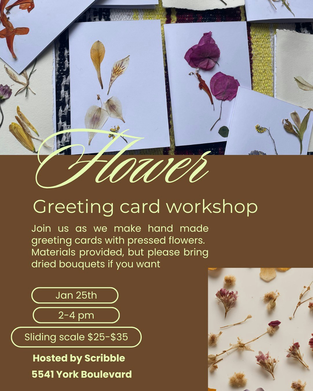 Flower Greeting Card Workshop Tickets | From $28.84 | 25 Jan @ Scribble ...