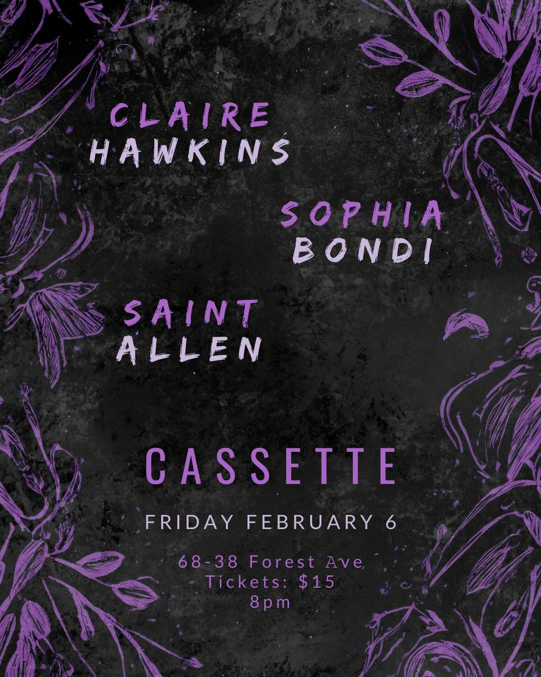 CLAIRE HAWKINS, SOPHIA BONDI, SAINT ALLEN Tickets | $18.04 | 6 Feb ...