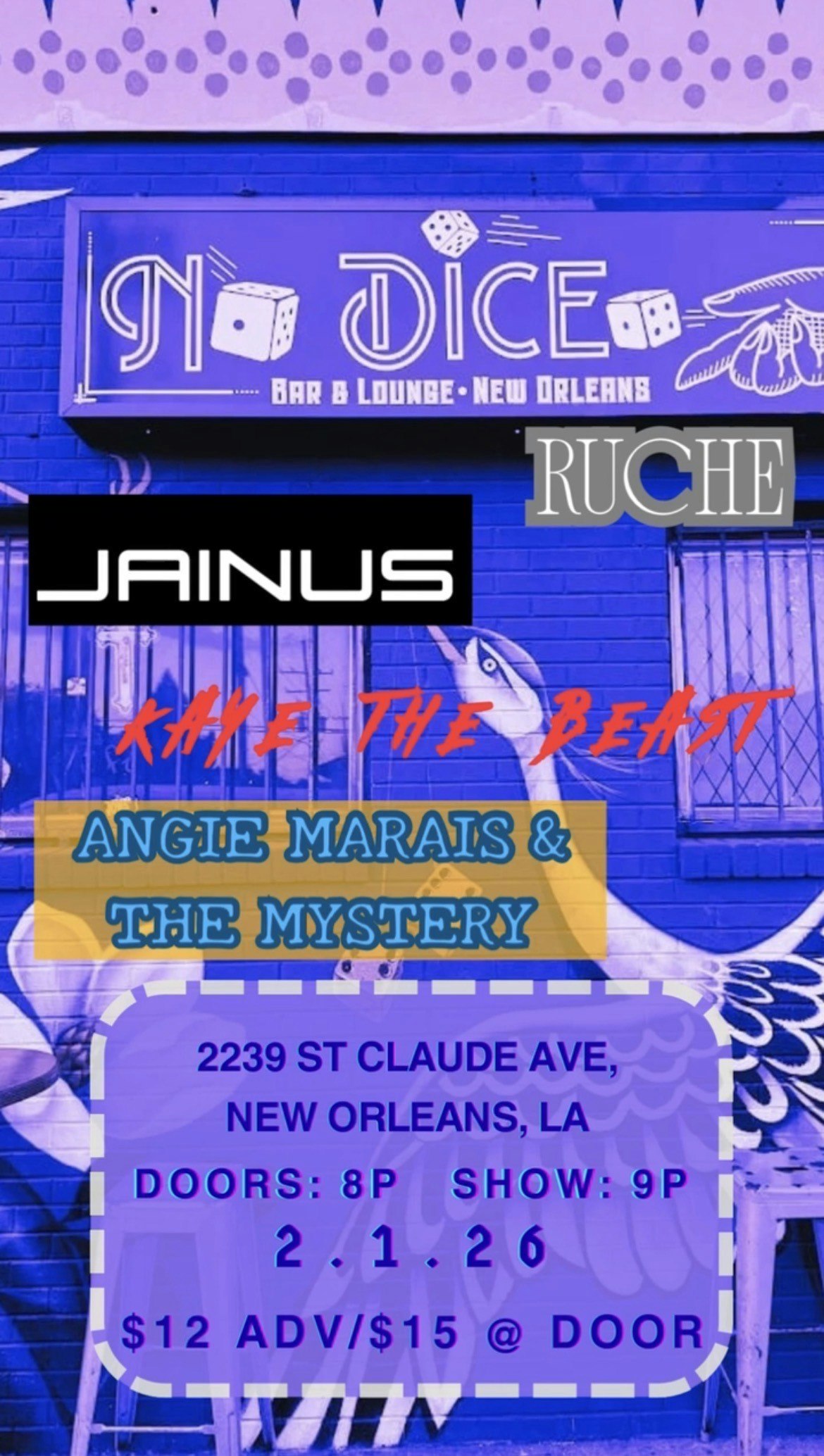 JAINUS, Ruche, Angie Marais, Kaye the Beast Tickets | $16.09 | 1 Feb ...