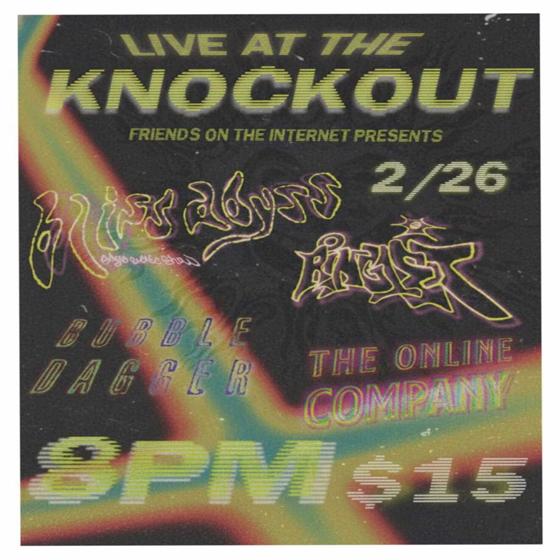 BLISS ABYSS + RINGLET + BUBBLE DAGGER + THE ONLINE COMPANY Tickets ...