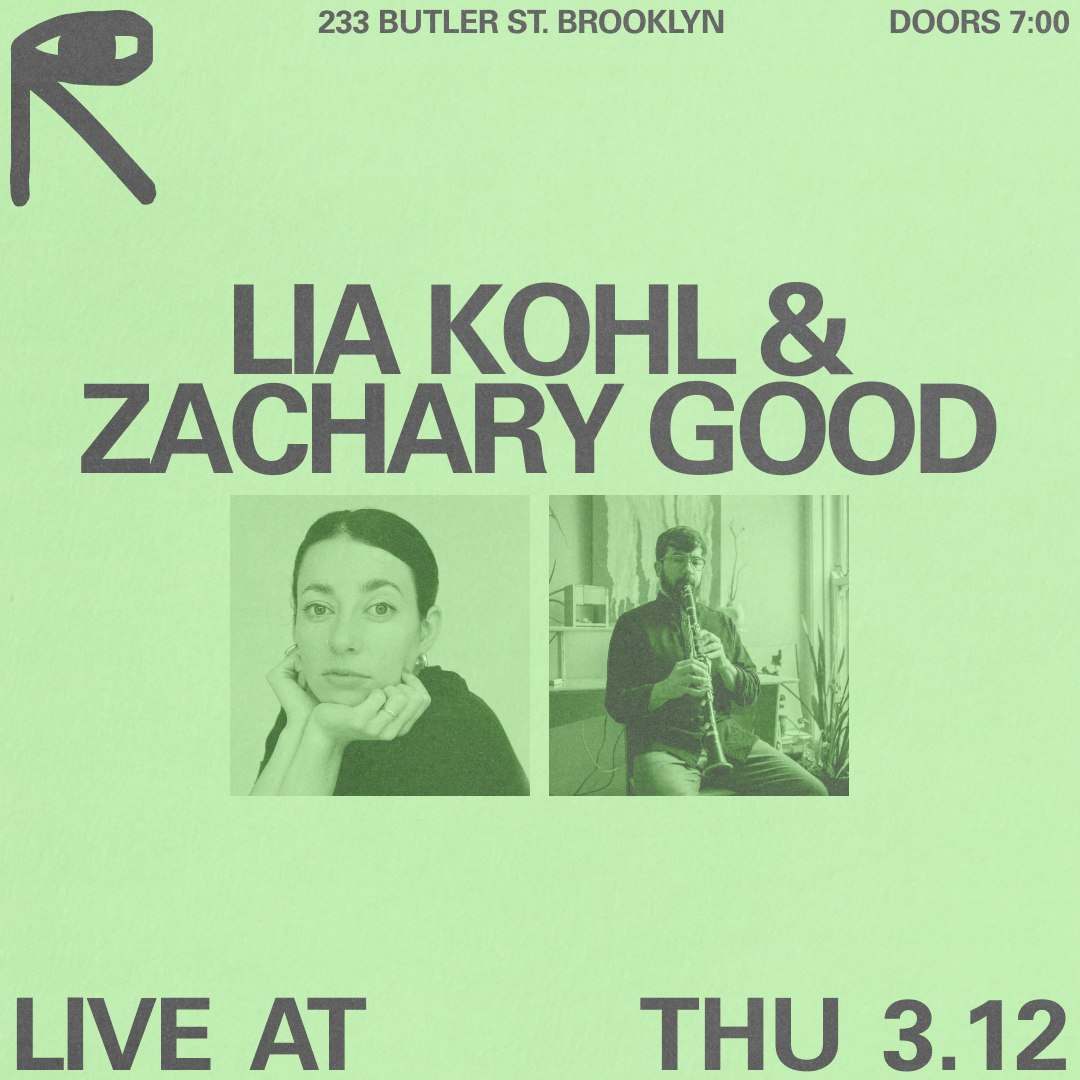 Lia Kohl & Zachary Good Biglietti | 26,78 $ | 12 mar @ Public Records ...